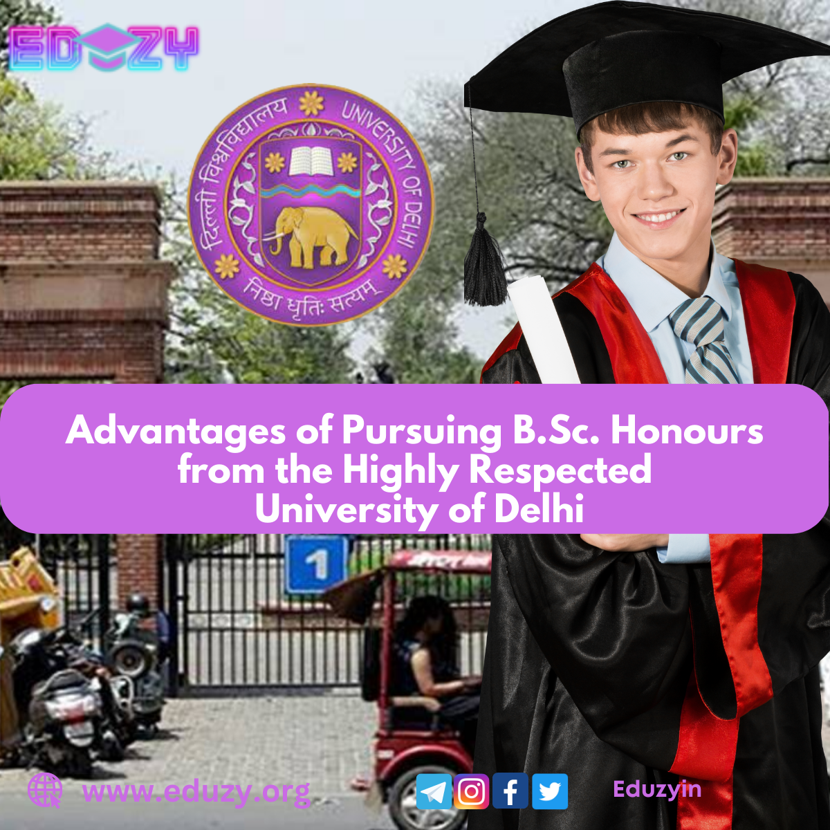 Benefits of B.Sc. Pursuing Honours at University of Delhi: - Eduzy